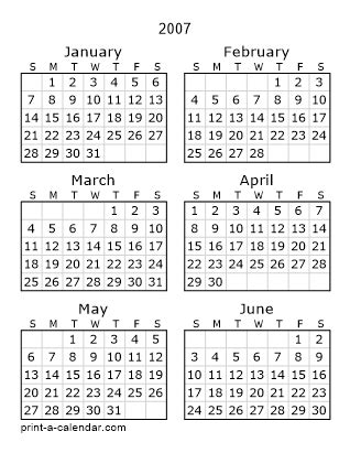 2007 Calendar