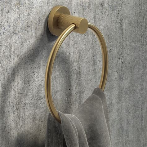 Brushed Brass Towel Ring Victorian Plumbing