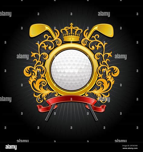 Oat Of Arms Golf Symbol Vector Illustration Stock Vector Image And Art
