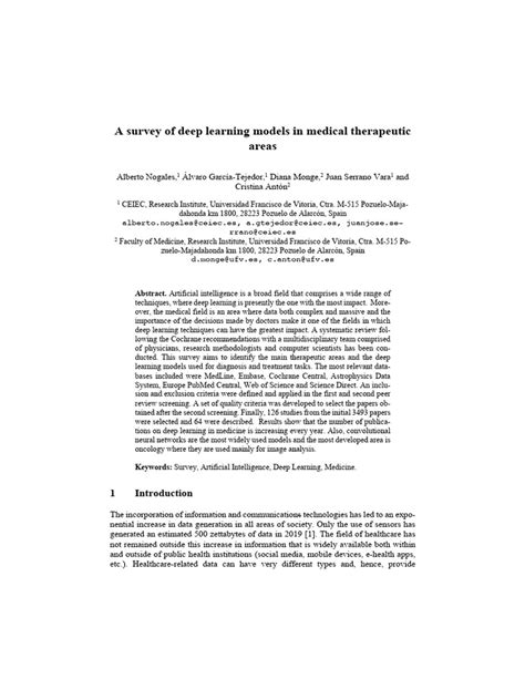 A Survey Of Deep Learning Models Final 20 Pdf Machine Learning