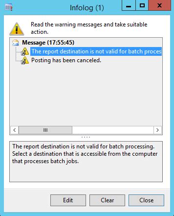 Some Print Management Report Destinations Are Not Valid For Batch Processing Docentric AX