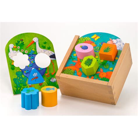 Nature Shapes Wooden Shape Sorting Box Geppetto S Toy Box