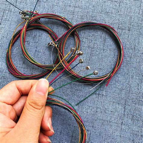 6pcs Set Acoustic Guitar Strings Rainbow Colorful Grandado