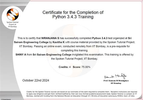 Niranjana Sridharan On Linkedin Python Learningjourney Certificate