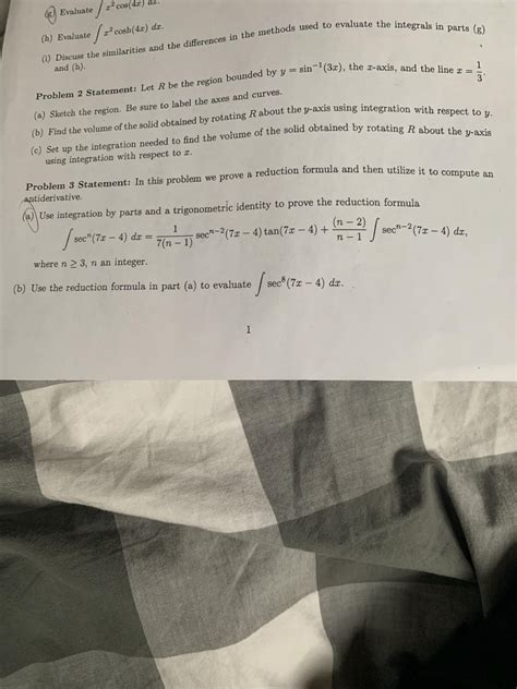 Solved Problem A Use Integration By Parts And A Chegg
