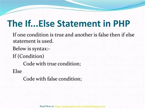 All About Decision Making Statements In Php Ppt
