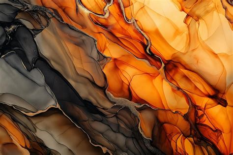 Premium Photo Fluid Abstract Artwork With Warm Tones