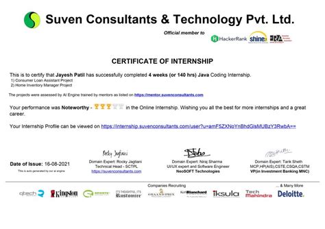 jayesh p on linkedin internship java technology developer suven