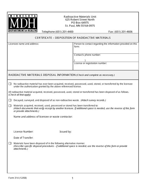Non Radioactive Declaration Form At Rosemary Hurwitz Blog