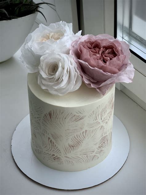 Вафельные цветы на торте Цветы из вафельной бумаги 🌺 Cake Desserts Food