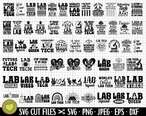 Lab Tech Svg Bundle Cricut Lab Tech Png Bundle Laboratory Tech Technician Svg Png Eps Dxf 
