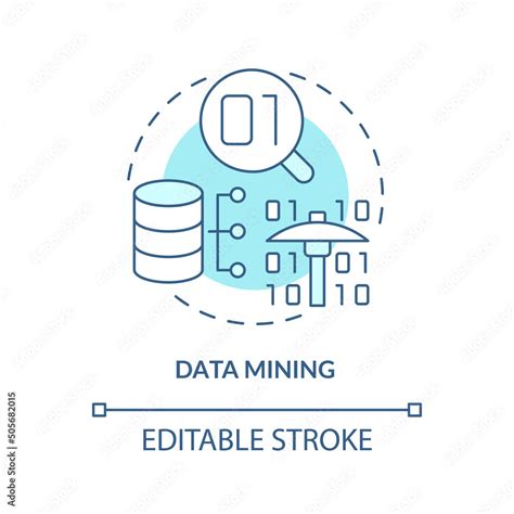 Data Mining Turquoise Concept Icon Examine Large Datasets Abstract