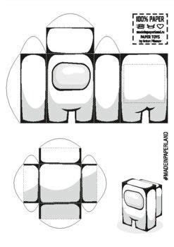 Among Us Papercraft Template