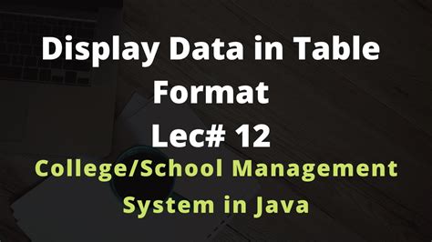 Display Data In Table Or Jtable In Java Netbeans Youtube