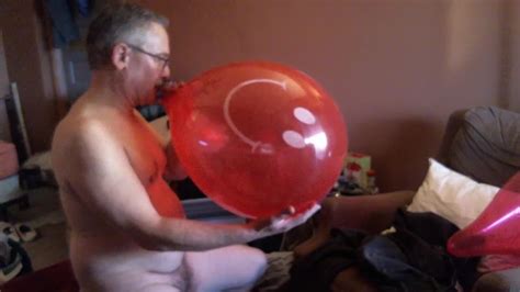 Smiley Balloon Bust And Jerk Retro Balloonbanger Gay Daddy Daddy