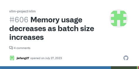 Memory Usage Decreases As Batch Size Increases · Issue 606 · Vllm