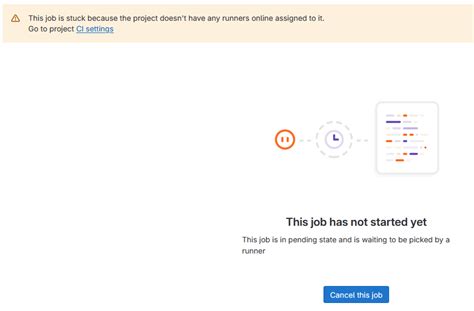 CI CD Job Is Still Pending Because No Runner Exists GitLab CI CD GitLab Forum