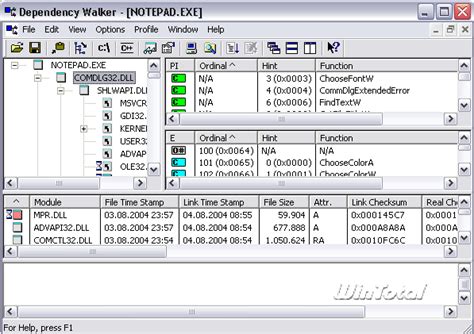 Dependency Walker Download Kostenlos And Schnell Auf Wintotalde