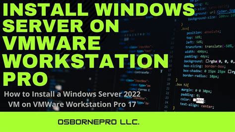 How To Install Windows Server In VMWare Workstation YouTube