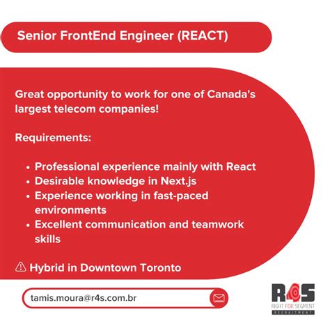 Tamis Moura On Linkedin Reactjsdeveloper Reactjsjobs React Nextjs Nextjob Frontenddevelopers