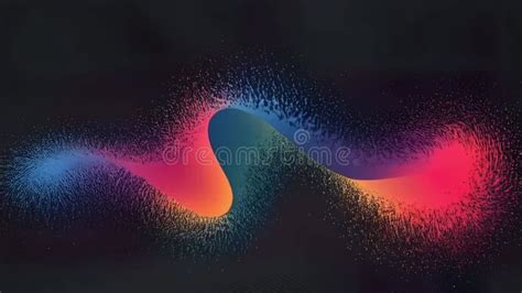 Fractal Line And Wave Movement Liquid Metal Light Technological