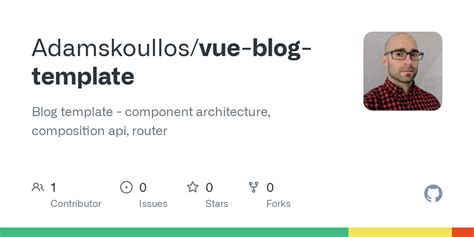 GitHub Adamskoullos Vue Blog Template Blog Template Component Architecture Composition Api