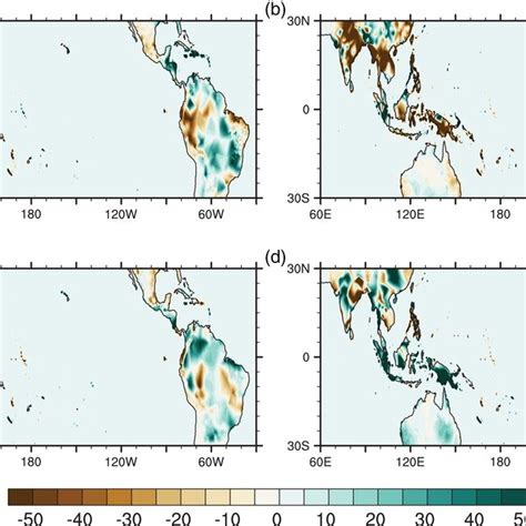 Spatial Distributions Of A Annual Precipitation Anomaly And B