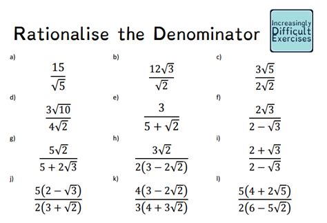 Corbett Maths Surds Practice Questions Answers Sara Battle S Math