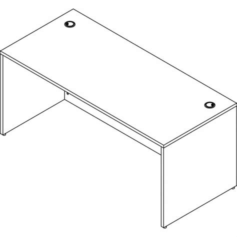 Lorell Essentials Series Rectangular Desk Shell 295 Height X 66 Width X 30 Depth Desk