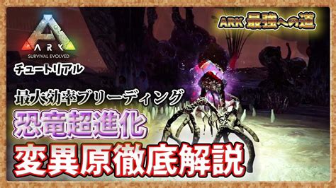 【ark ﾁｭｰﾄﾘｱﾙ】変異原について徹底解説｢ブリーディングその前に…｣【pve】【最強への道】 Youtube