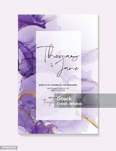 수채화 보라색 잉크 스플래시 와 골드 호일 스파클 에 신부 샤워 템플릿 결혼식 초대장 날짜 카드를 저장 보라색에 대한 스톡 벡터