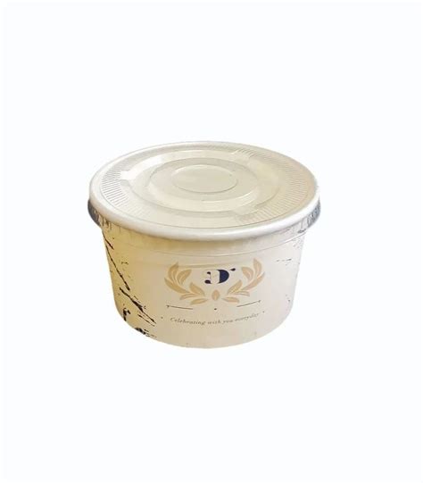 White Printed 250ml Paper Container With Lid Packaging Type Box At Rs 3 50 Piece In Palghar