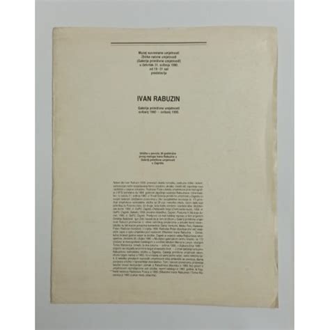 Ivan Rabuzin Katalog Izložbe