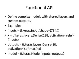Detailed TensorFlow Keras CheatSheet Pptx