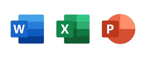 Premium Vector Microsoft Powerpoint Word And Excel Logos Mobile