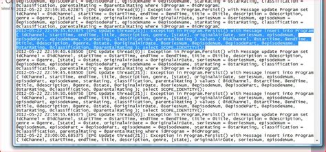 Concurrent Timeshift Epg Crashstop Tv Service Unhandled App Domain Exception Mediaportal