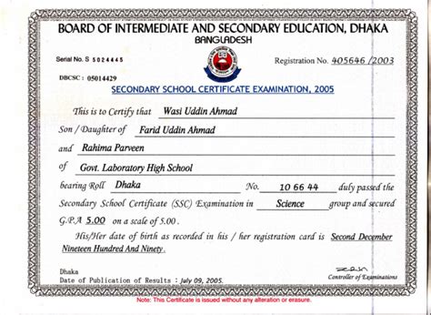 Ssc Certificate Pdf