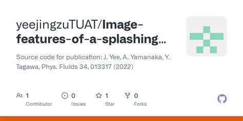 Github Yeejingzutuatimage Features Of A Splashing Drop On A Solid Surface Extracted Using A