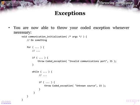 Throwing Exceptions Ppt Download