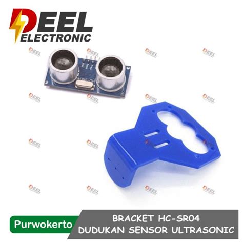 bracket sensor ultrasonic dudukan hc sr04 mounting bracket hcsr04 biru