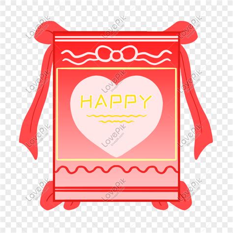빨간색 인사말 카드 손으로 그려진 된 그림 Png 일러스트 무료 다운로드 Lovepik