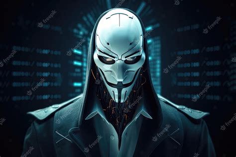 premium ai image anonymous robot hacker hacking computer system cyber