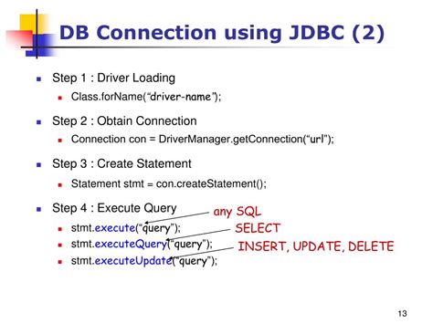 Ppt Java Db Programming Powerpoint Presentation Free Download Id