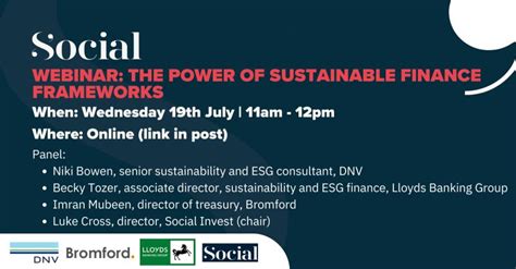 How Can A Sustainable Finance Framework Enable Delivery Of Our Esg Ambitions What Is The Value