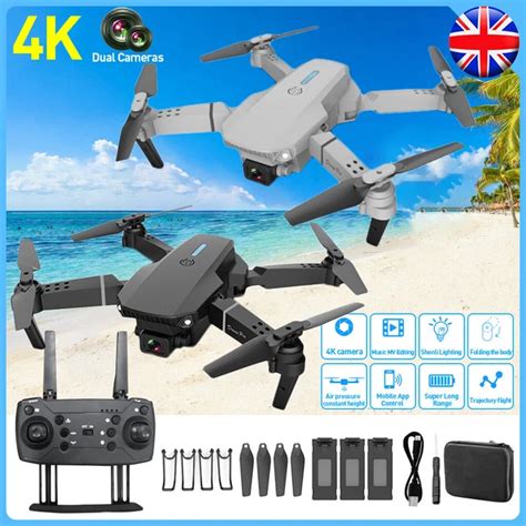 K Hd Batteries Drone X Pro Selfie Camera Wifi Fpv Gps Foldable Rc Quadcopter Picclick Uk