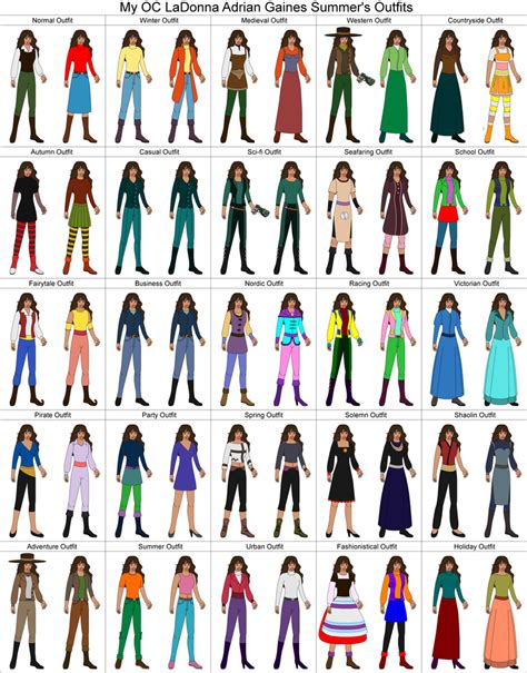 Ladonna Adrian Gaines Summers Various Outfits By Slangolator On Deviantart