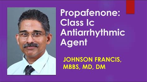 Propafenone Class Ic Antiarrhythmic Agent Youtube