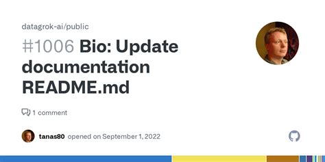 Bio Update Documentation README Md Issue Datagrok Ai Public GitHub