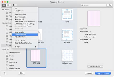 omnigraffle 7 reference manual for macos using templates and diagram