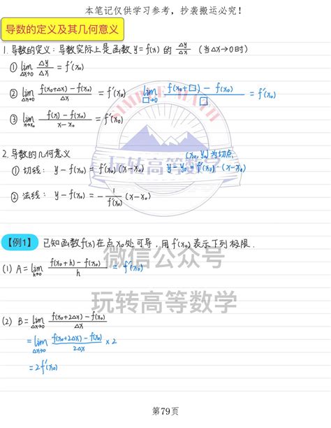 零基础学高数 导数的定义及其几何意义 哔哩哔哩